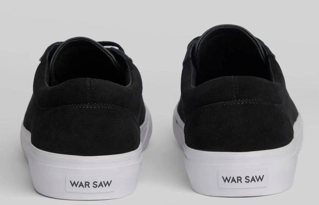 War Saw - Chapter Shoes | Black White (Suede) – Plusskateshop.com