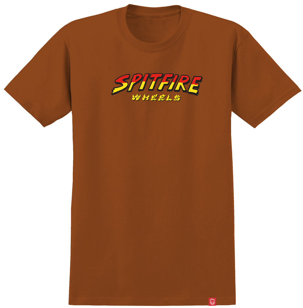 Spitfire - Hell Hounds Script Tee | Burnt Orange – Plusskateshop.com