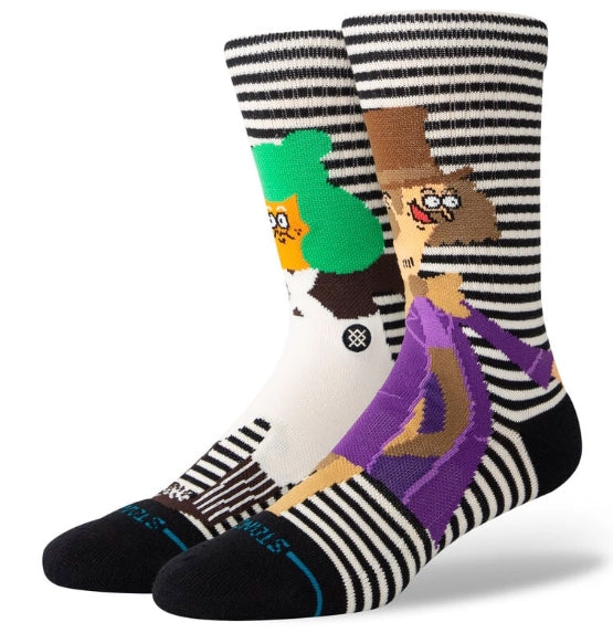Stance - Willy Wonka 'Oompa Loompa' Socks | Black White – Plusskateshop.com
