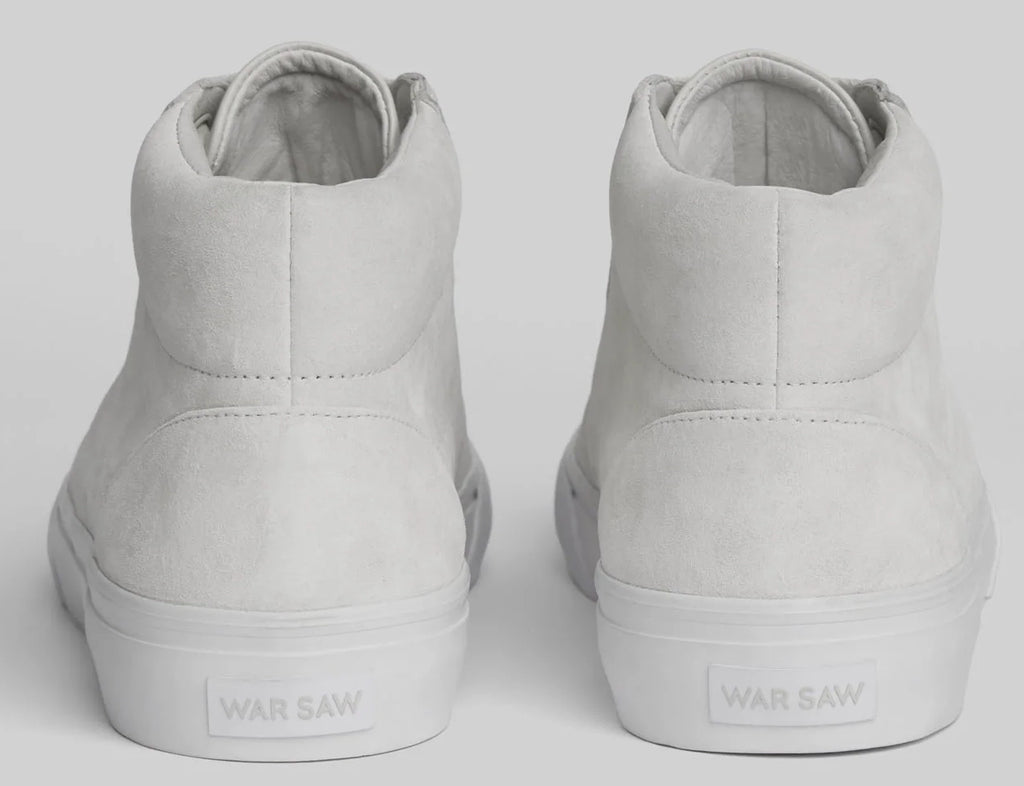 War Saw - Chapter Mid Shoes | White White (Suede) – Plusskateshop.com